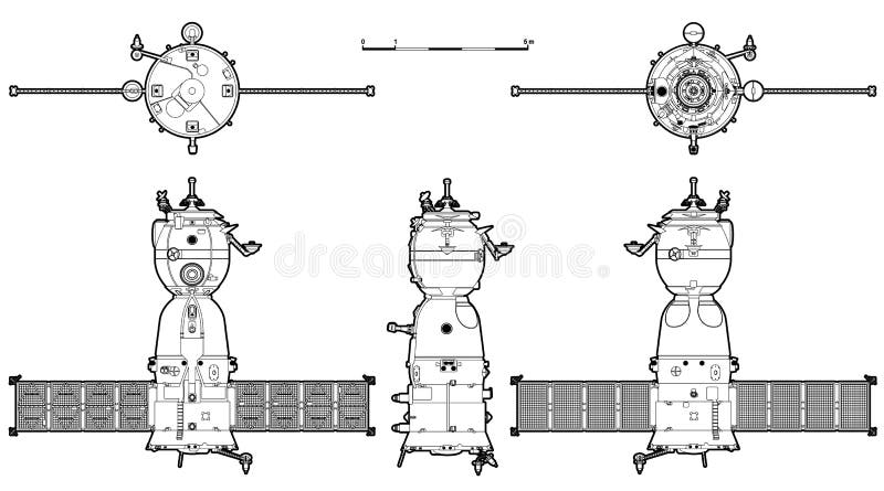 Vector spaceship stock vector. Illustration of cosmonautic - 19487329