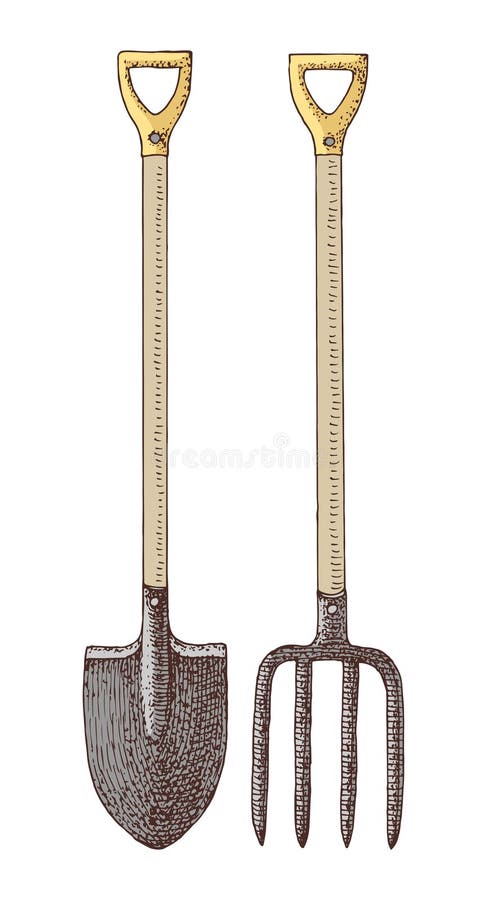 Vector Spade and Pitchfork Illustration Stock Illustration ...