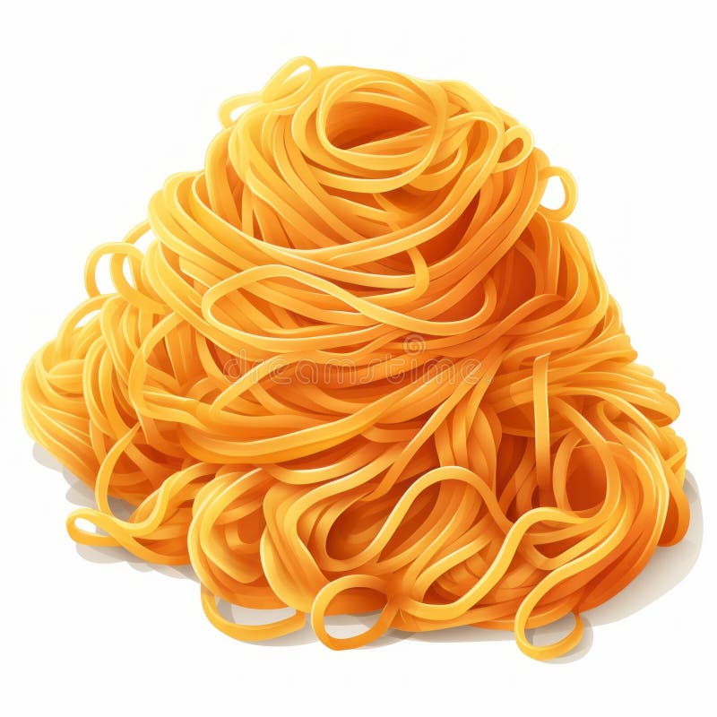 Vector Spaghetti Image on White Background Stock Illustration ...