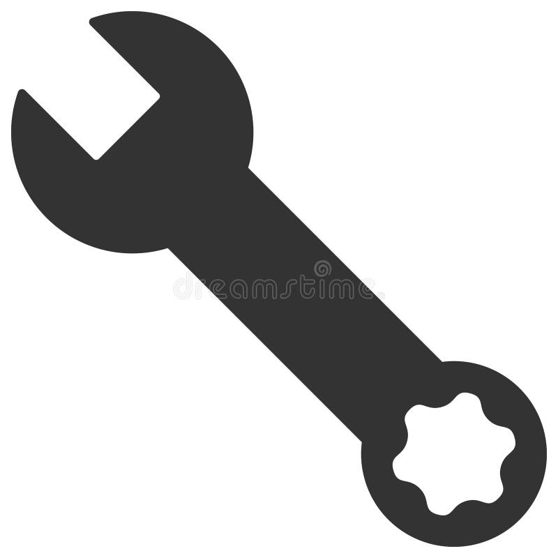 Vector Spanner Flat Icon Image Stock Vector - Illustration of settings ...