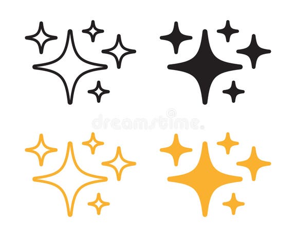 Vector Sparkle Stars Icon Set. Twinkle Star Icon Set Stock Illustration ...