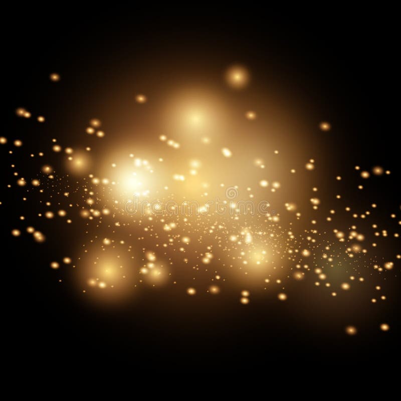 Vector Sparkles on a Black Background. Christmas Abstract Pattern Stock ...