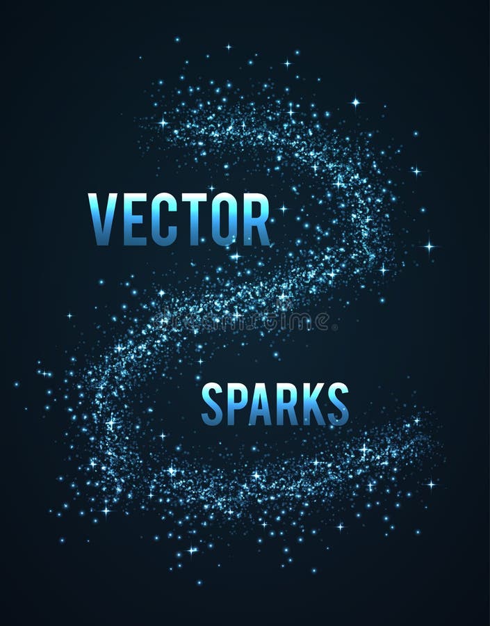 Vector Sparks Isolated on Dark Background Stock Vector - Illustration ...