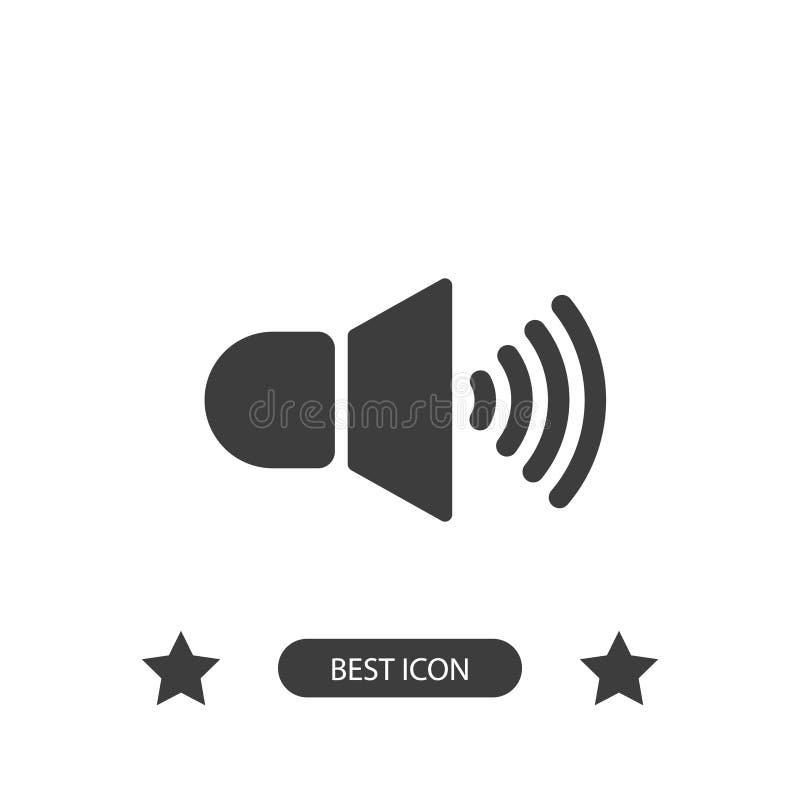 Vector speaker volume icon stock vector. Illustration of flat - 159572968