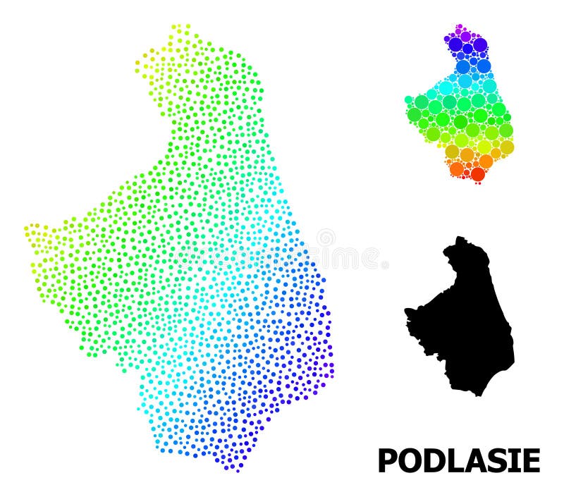 Vector Spectral Pixel Map of Podlasie Province Stock Vector ...