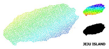 Vector Spectral Pixelated Map of Jeju Island Stock Vector ...