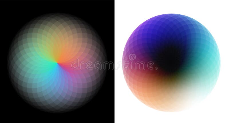 Vector Spectrum Circle with Transparent Intersecting Layers Stock ...