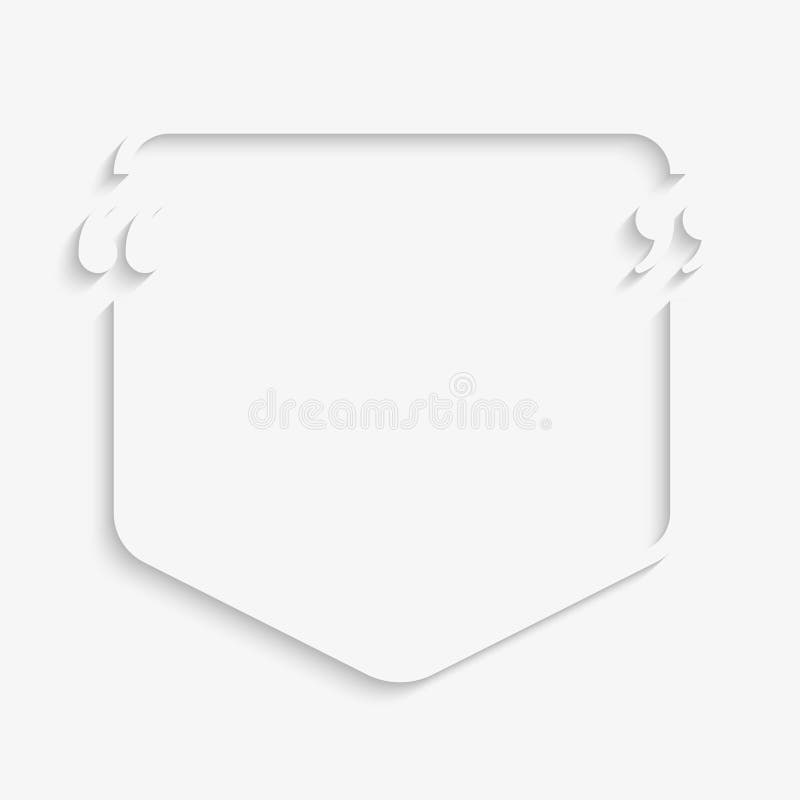 Vector Speech Bubble Quote Text. Bracket. Stock Vector - Illustration ...