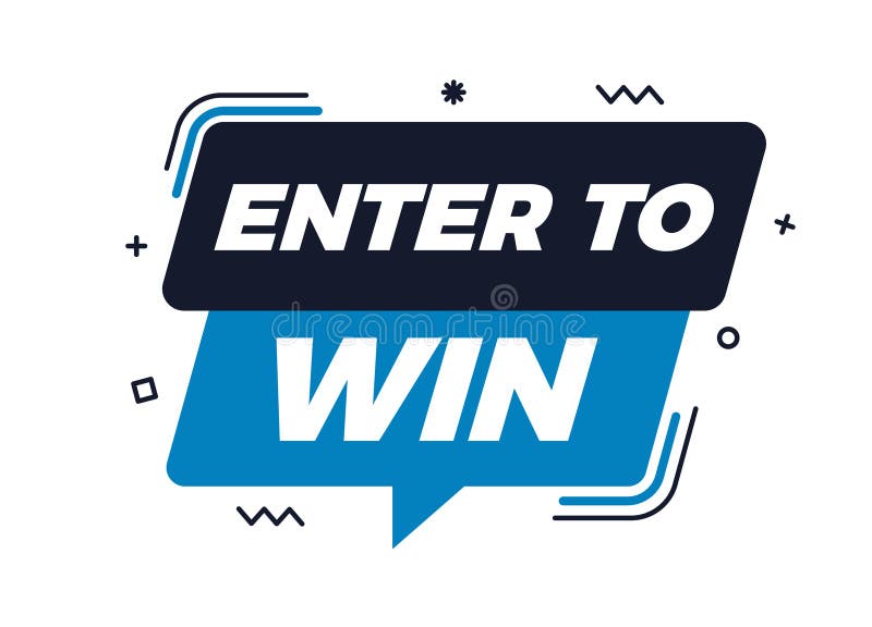 Vector Speech Bubbles with Enter To Win Words. Trendy Text Balloons ...