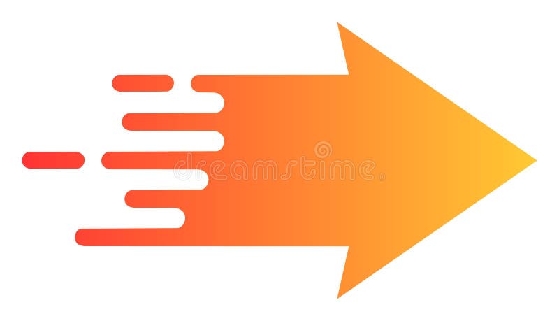 Vector Speed Arrow Flat Icon Image Stock Vector - Illustration of ...