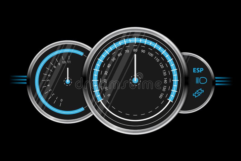 Vector speedometer design stock vector. Illustration of concept - 90683899