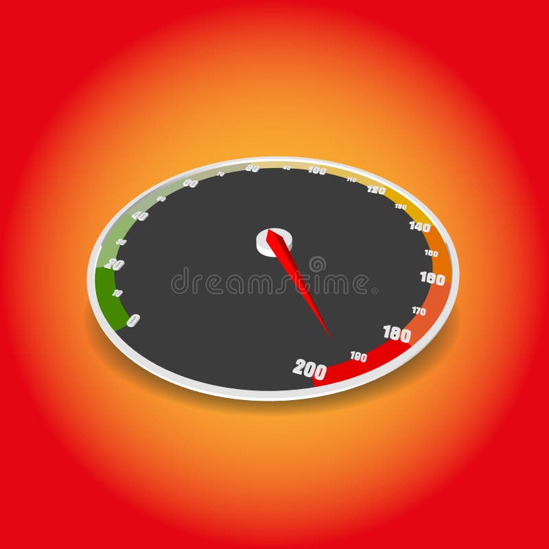 Vector Speedometer Icon. a Vector Speedometer Stock Illustration ...