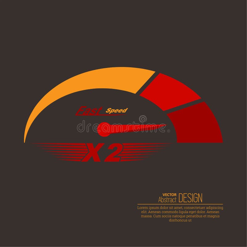 Vector speedometer scale stock vector. Illustration of accelerate ...