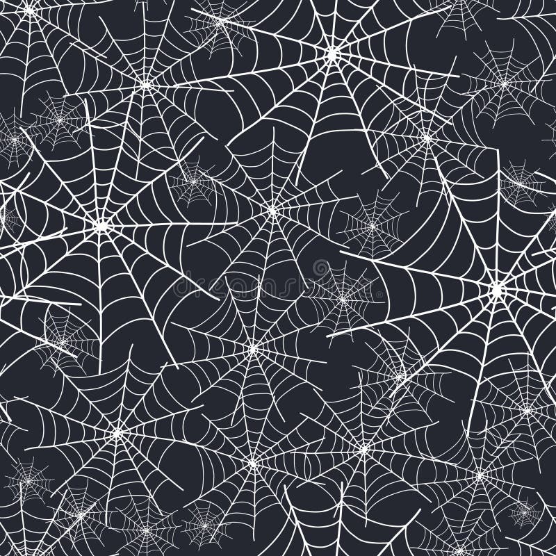 Vector Spiderweb Halloween Texture Seamless Stock Vector - Illustration ...