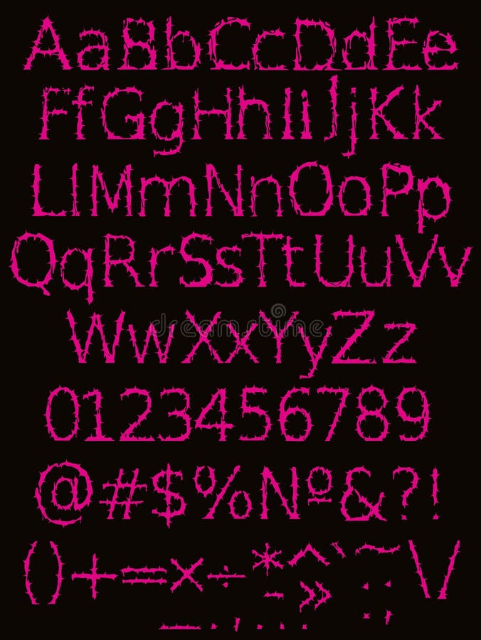 Spike Alphabet Stock Illustrations – 1,011 Spike Alphabet Stock ...