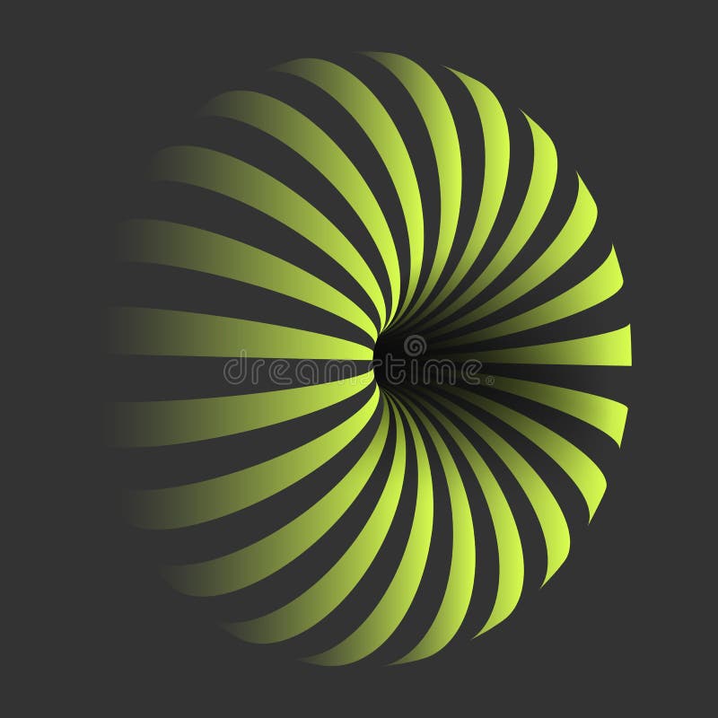 Vector Spiral Optical Illusion Template. Spiral Twisted Vortex Bagel ...