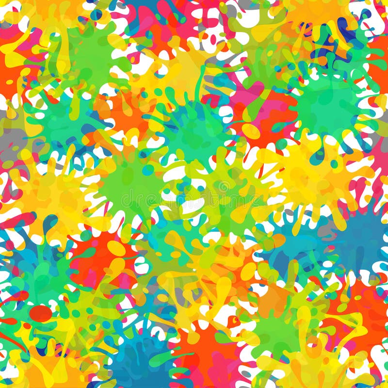 Vector Splash Abstract Seamless Pattern Background Stock Vector ...