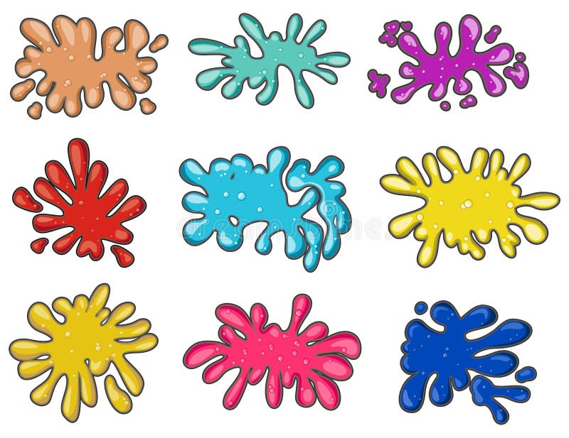 Vector splashes set stock vector. Illustration of design - 5969894