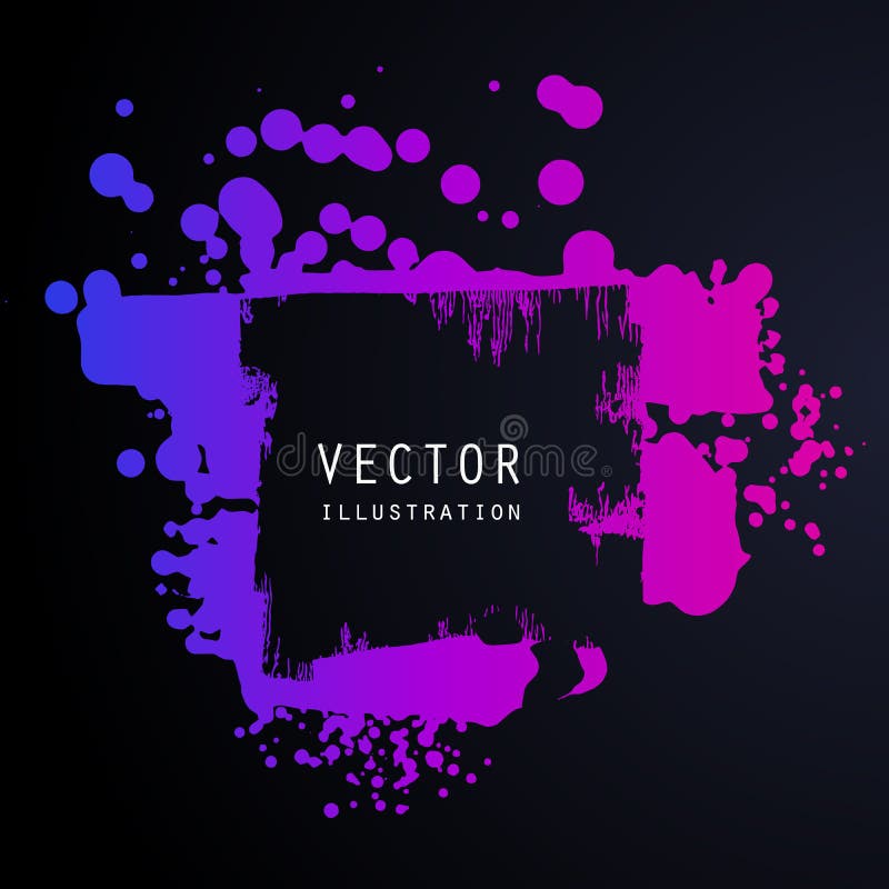 Vector Splats Splashes and Blobs of Gradient Ink Paint in Different ...