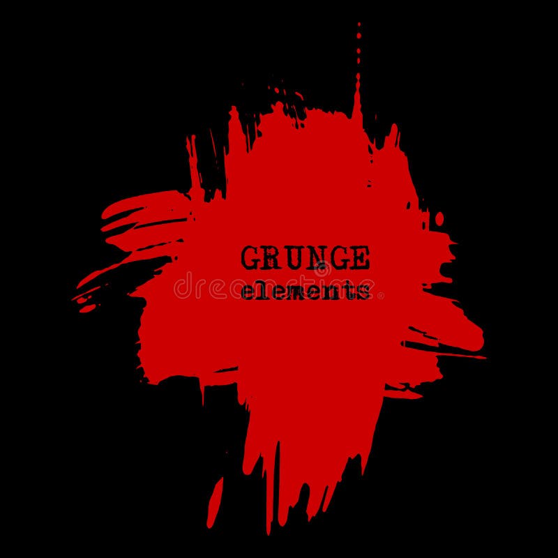 Vector Splats Splashes and Blobs of Red Ink Paint in Different Shapes ...