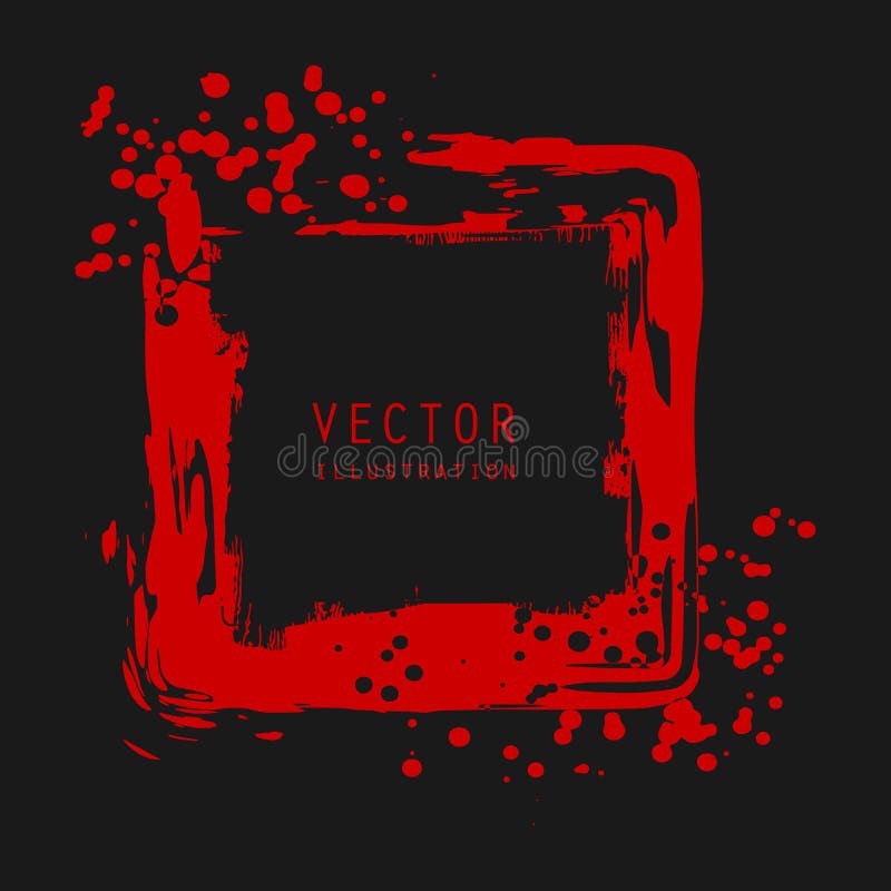 Vector Splats Splashes and Blobs of Red Ink Paint in Different Shapes ...