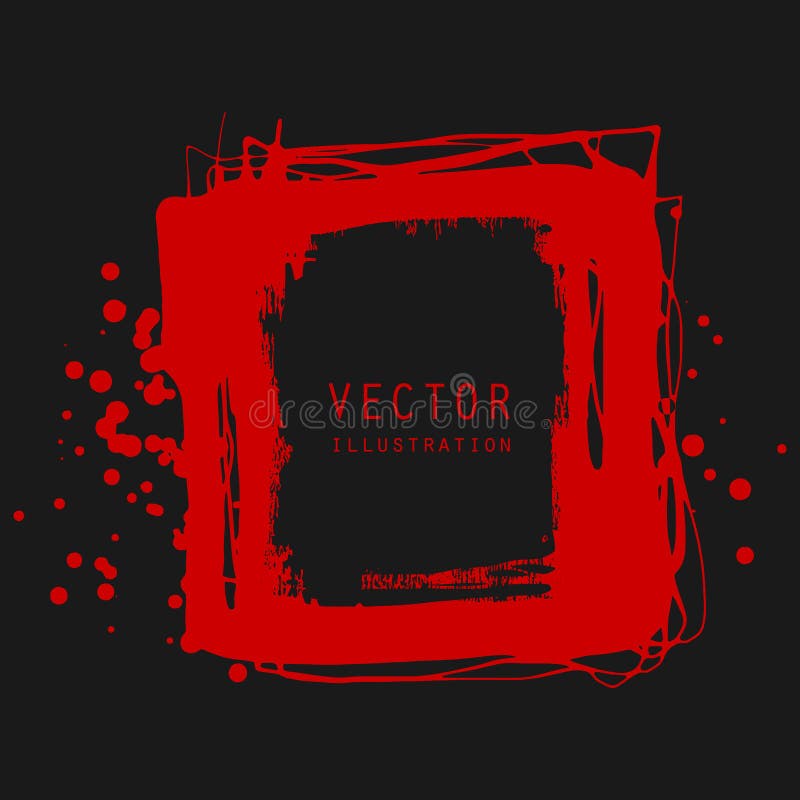 Vector Splats Splashes and Blobs of Red Ink Paint in Different Shapes ...