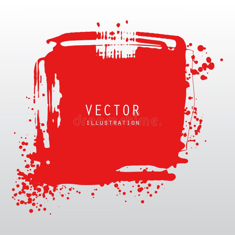 Vector Splats Splashes and Blobs of Red Ink Paint in Different Shapes ...