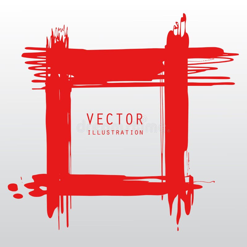 Vector Splats Splashes and Blobs of Red Ink Paint in Different Shapes ...