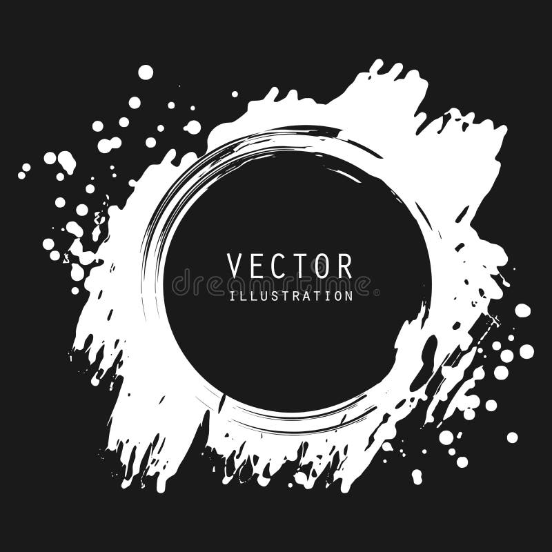 Vector Splats Splashes and Blobs of White Ink Paint in Different Shapes ...