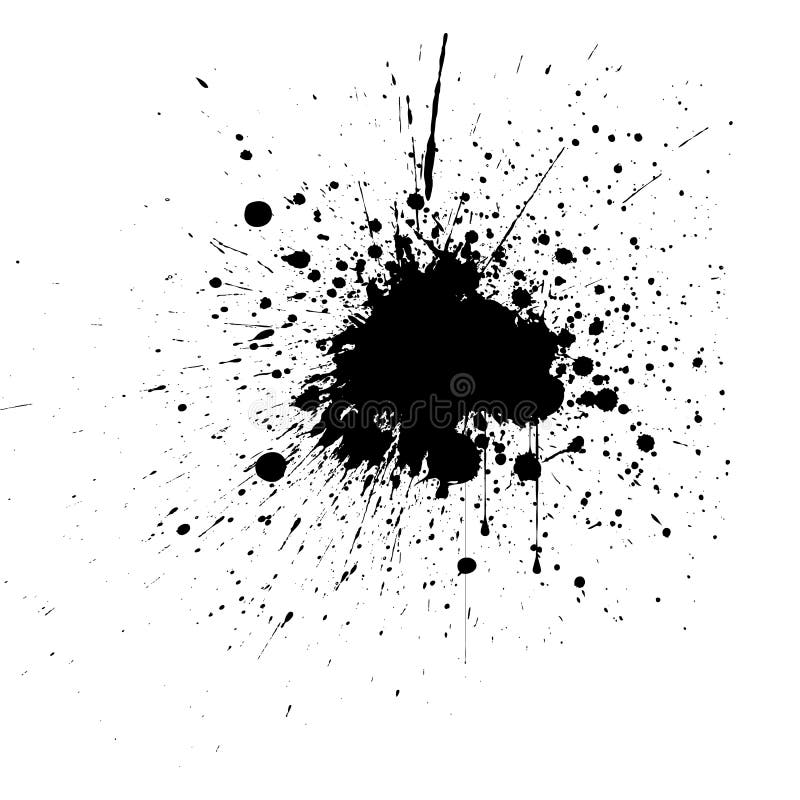 Vector Splatter Black Color Background. Design Stock Vector ...