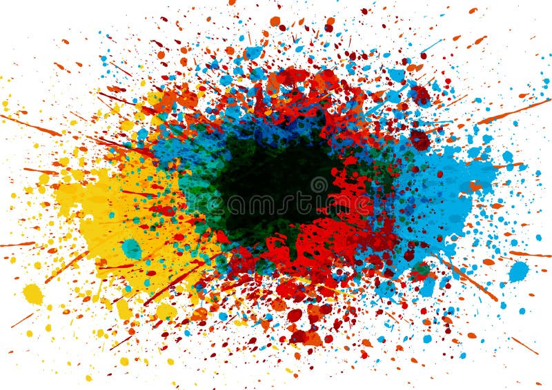 Abstract Splatter Multi Color Background. Illustration De Stock Vector ...