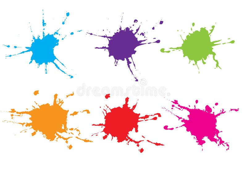 Vector Splatter Color Pack Design. Illustration Design Stock Vector ...
