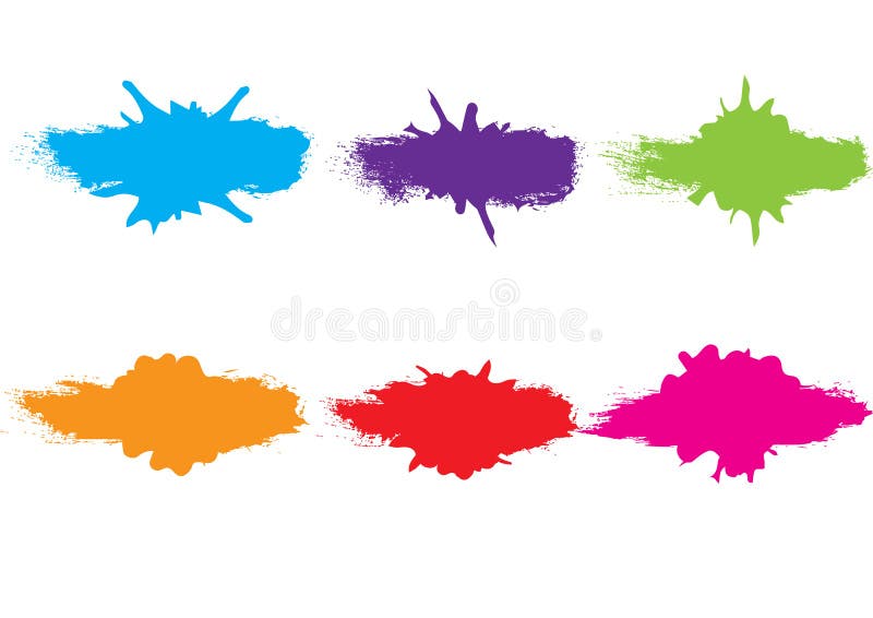 Vector Splatter Set Color Design. Illustration Design Stock Vector ...