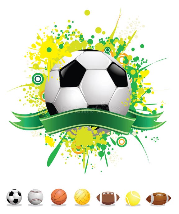 Vector Splatter Sport Balls Stock Vector - Illustration of design ...