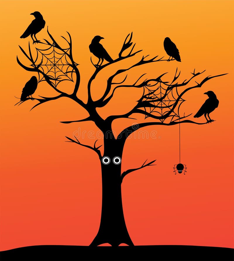 Vector Spooky Tree stock vector. Illustration of icon - 78168512