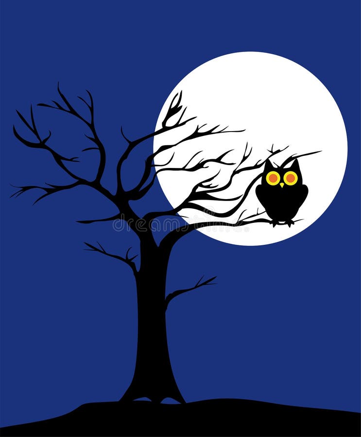 Vector Spooky Tree stock vector. Illustration of collection - 78168426