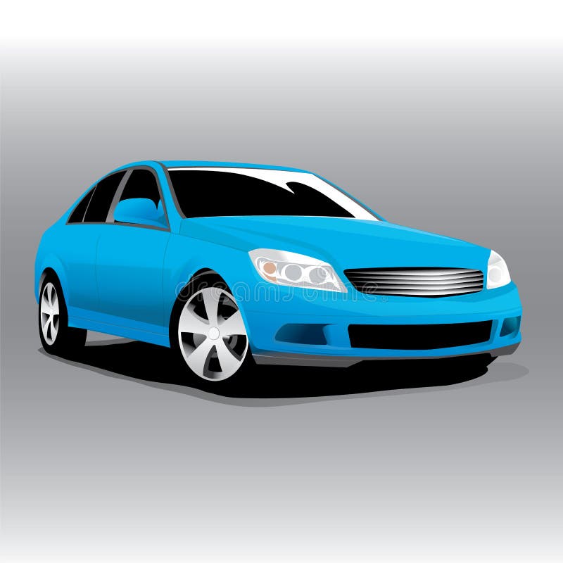 Vector Sports Blue Car Front View Illustration Stock Illustration ...