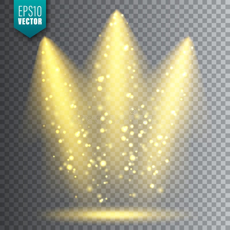 Vector Spotlight. Bright Christmas Glowing Light Beam with Sparkles ...