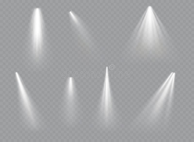 Vector Spotlight. Light Effect.Glow Isolated White Transparent Light ...