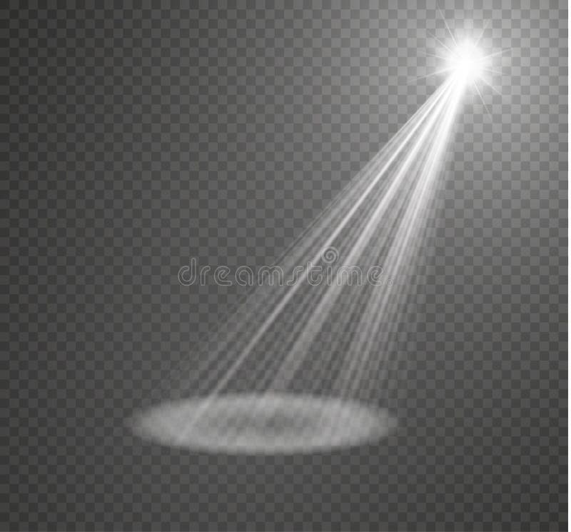 Vector Spotlight. Light Effectlight Beam Isolated on Transparent ...