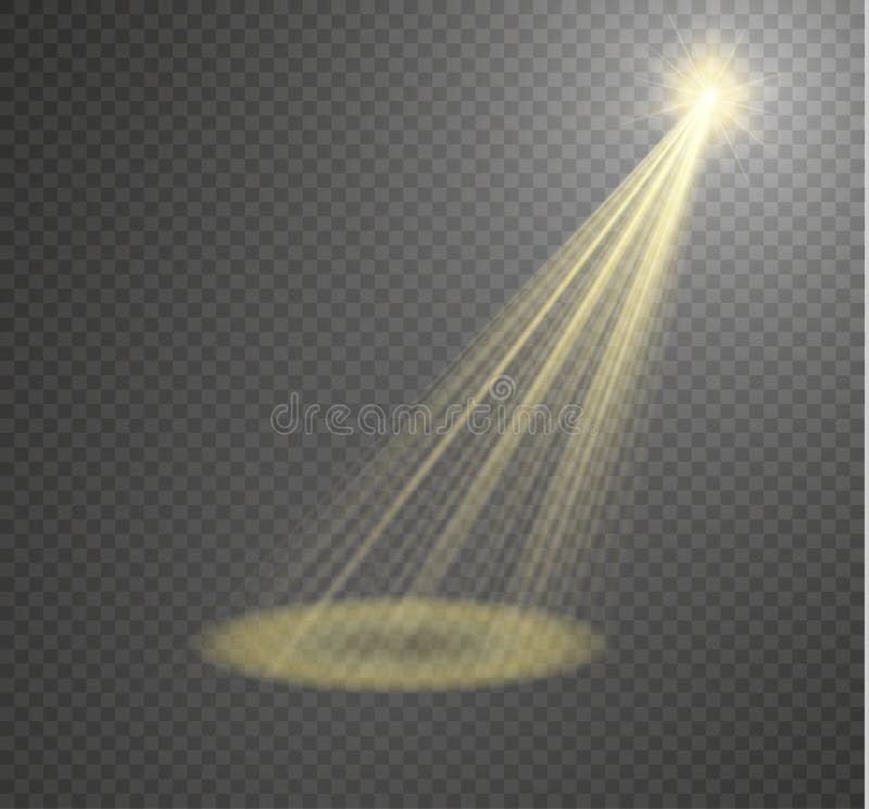 Vector Spotlight. Light Effectlight Beam Isolated on Transparent ...