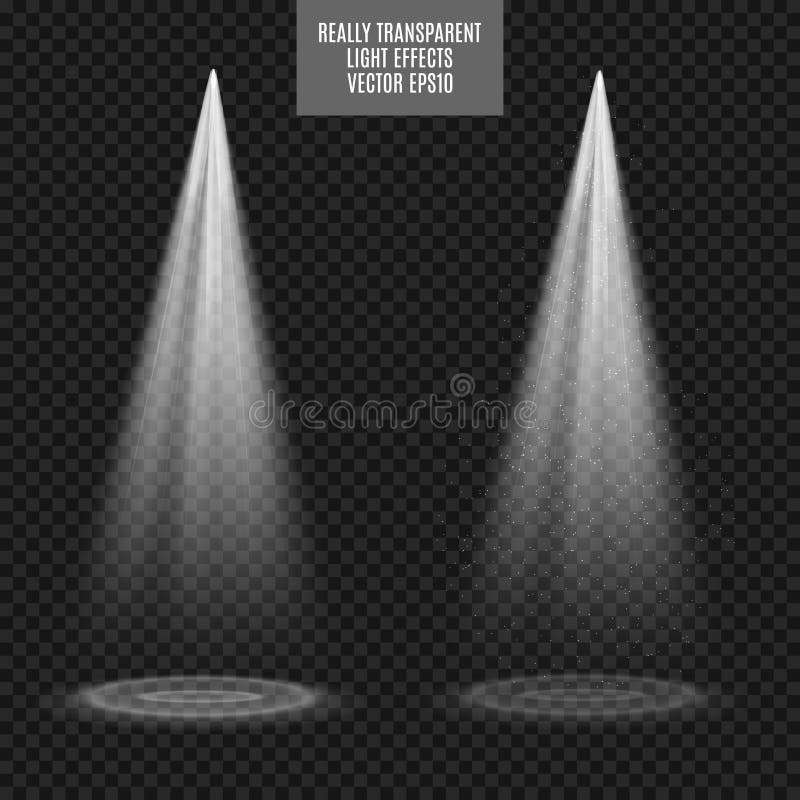 Vector Spotlights. Light Effects. White Glow. really Transparent Effect ...