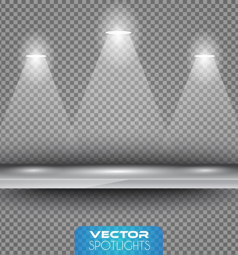 Vector Spotlights Scene with Different Source of Lights Pointing To the ...