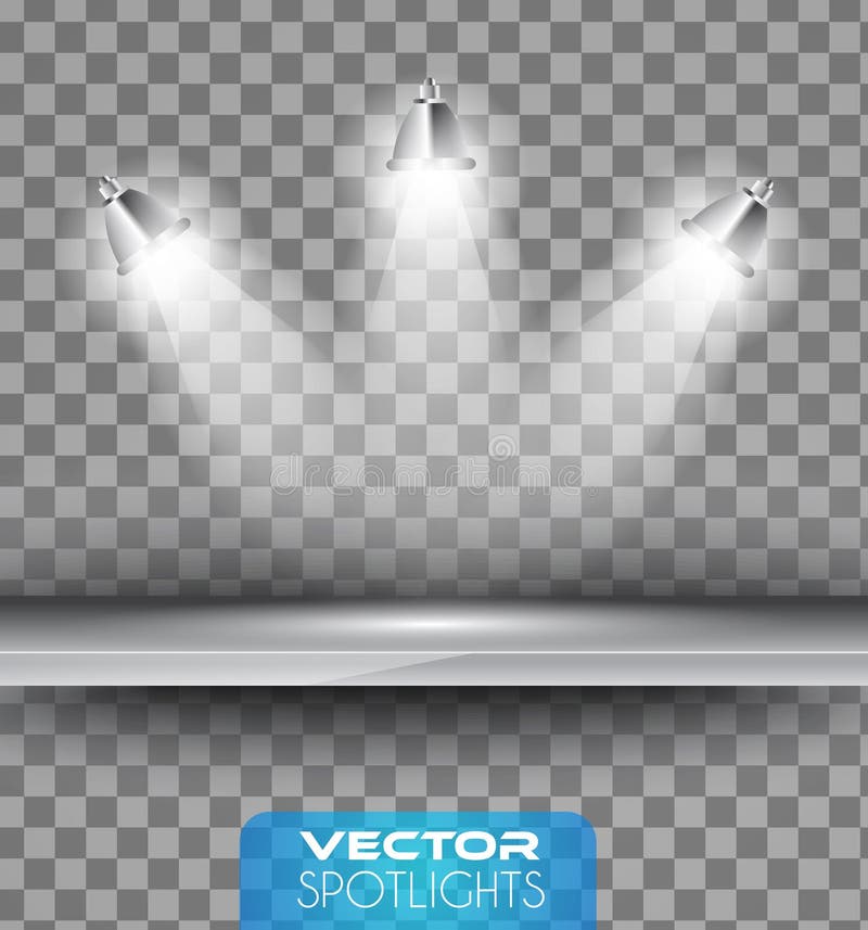 Vector Spotlights Scene with Different Source of Lights Pointing To the ...