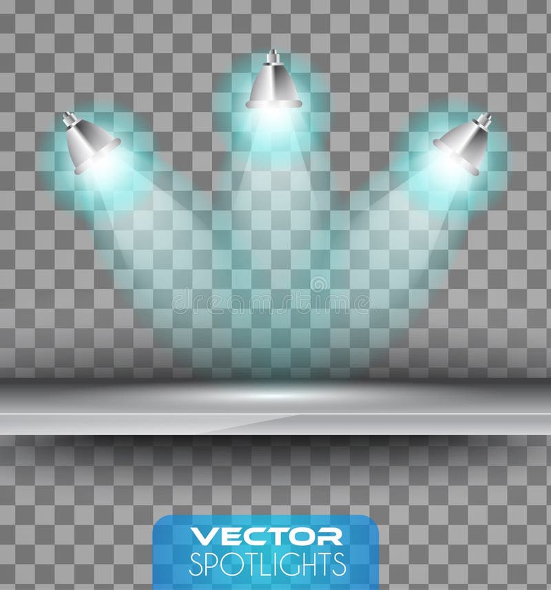 Vector Spotlights Scene with Different Source of Lights Pointing To the ...