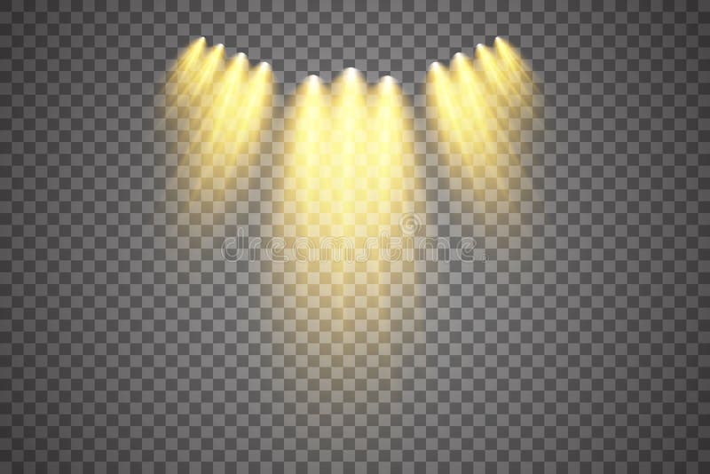 Vector Spotlights. Scene. Light Effects. Glow Light Effect. Vector ...