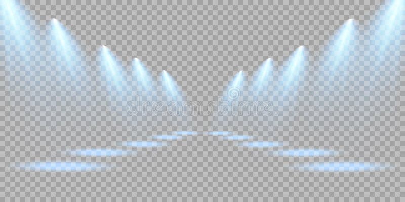 Vector Spotlights Scene Light Effects Glow Light Effect Vector Illustration Stock Vector