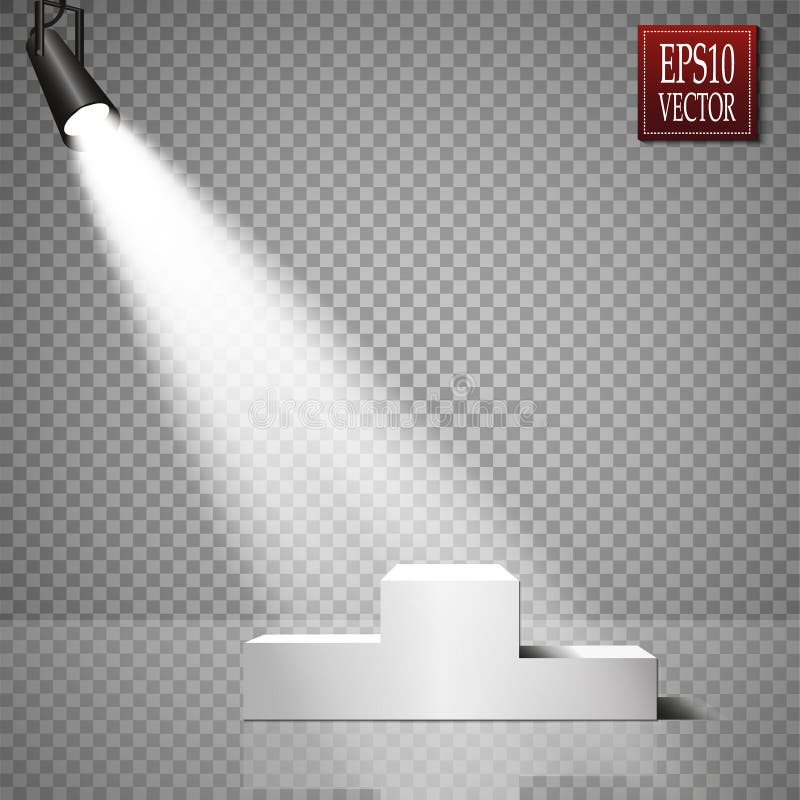 Vector Spotlights. Scene. Light Effects Podium. Light Stock Vector ...
