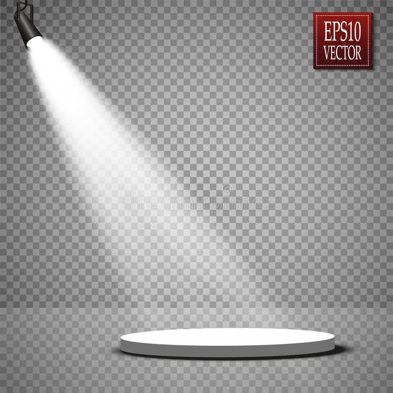 Vector Spotlights. Scene. Light Effects Podium. Light Stock Vector ...
