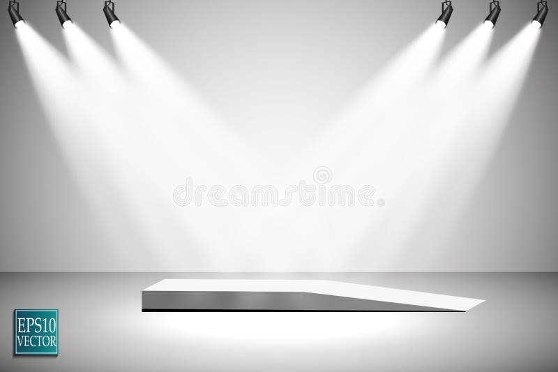 Vector Spotlights. Scene. Light Effects Podium. Light Stock Vector ...